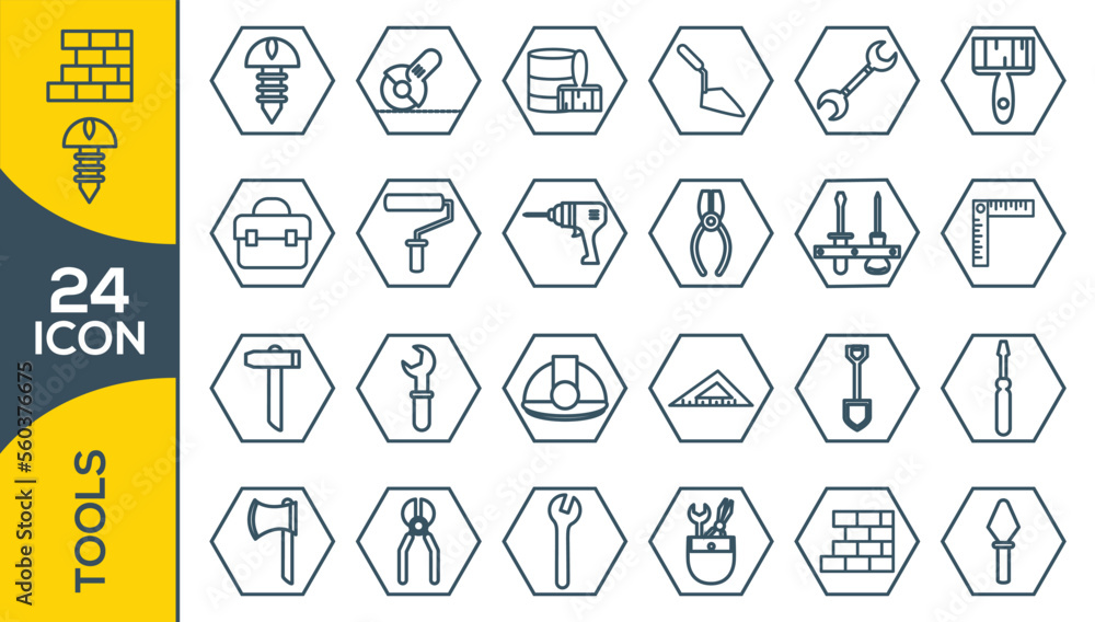 TOOLS ICON SET DESIGN Stock Vector | Adobe Stock