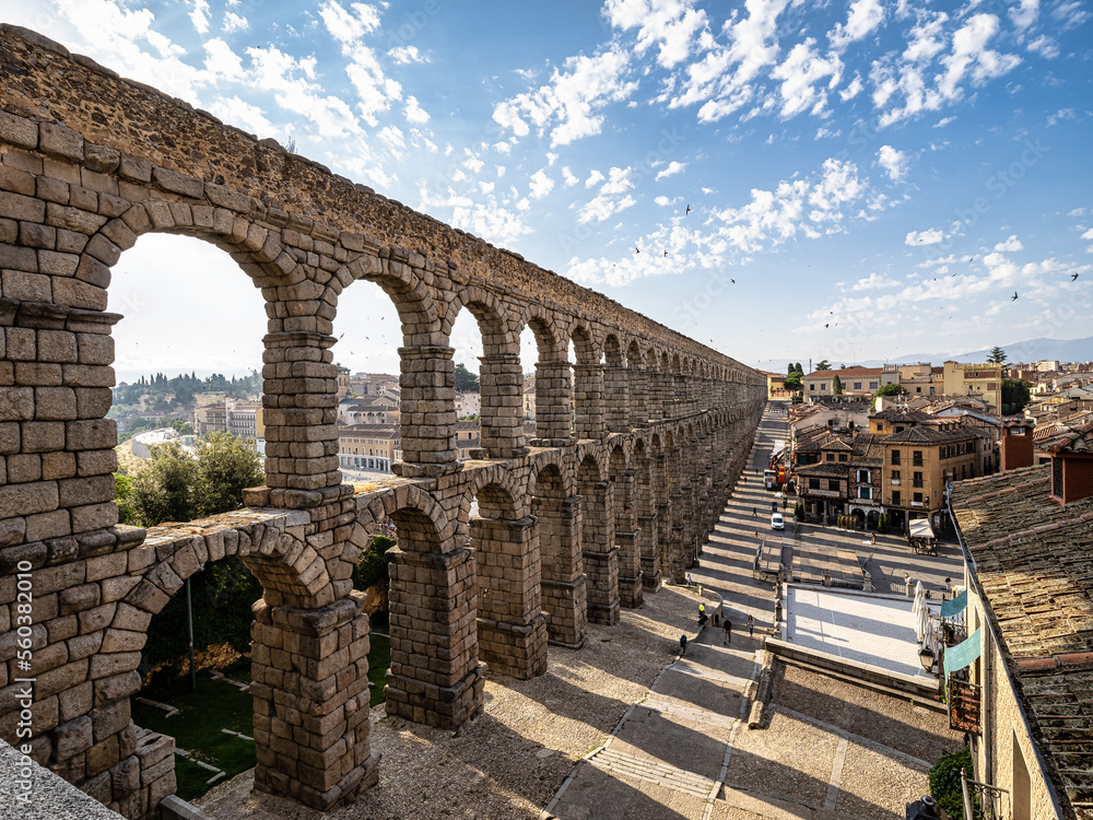Poster Roman Aqueduct of Segovia, one of the best-preserved elevated ...