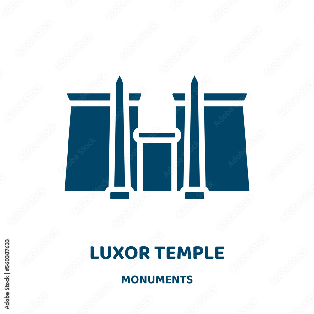 luxor temple vector icon from monuments collection. luxor filled flat ...