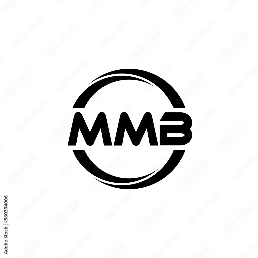 MMB letter logo design with white background in illustrator, cube logo ...