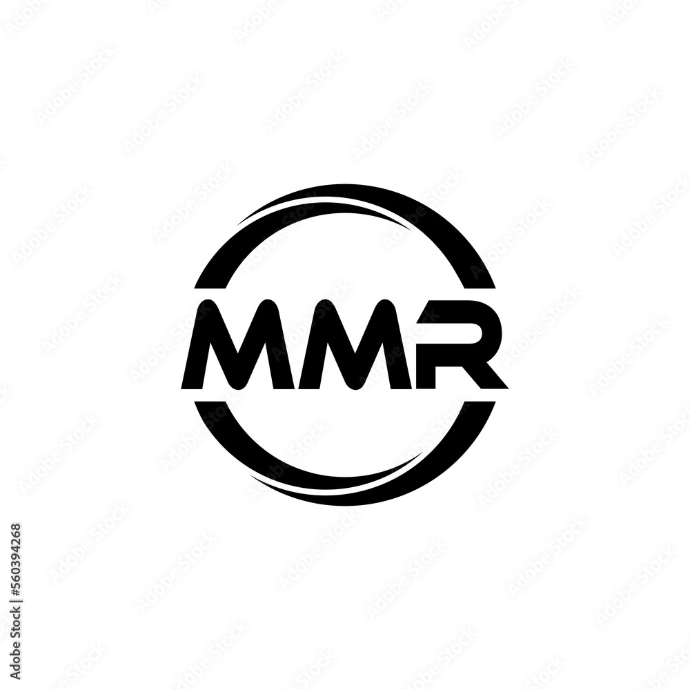 MMR letter logo design with white background in illustrator, cube logo ...