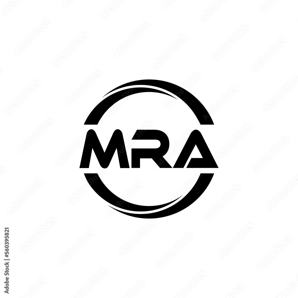 MRA letter logo design with white background in illustrator, cube logo ...
