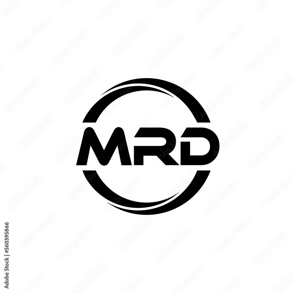 MRD letter logo design with white background in illustrator, cube logo ...