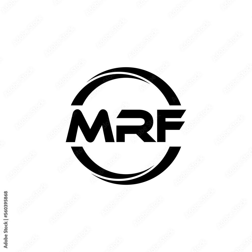 MRF letter logo design with white background in illustrator, cube logo ...