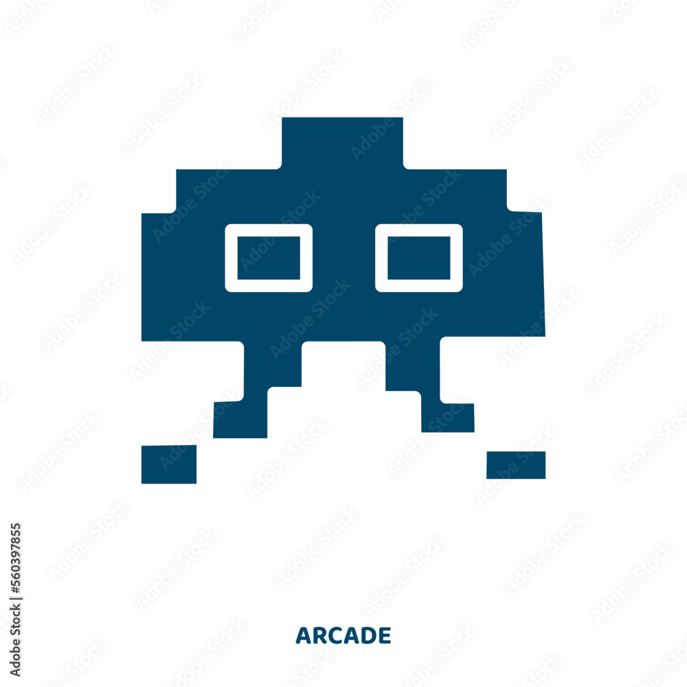 vector icon from arcade collection. space filled flat symbol for mobile ...