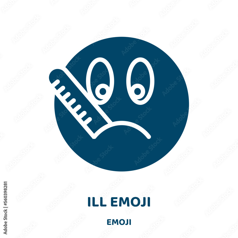 ill emoji vector icon from emoji collection. character filled flat ...