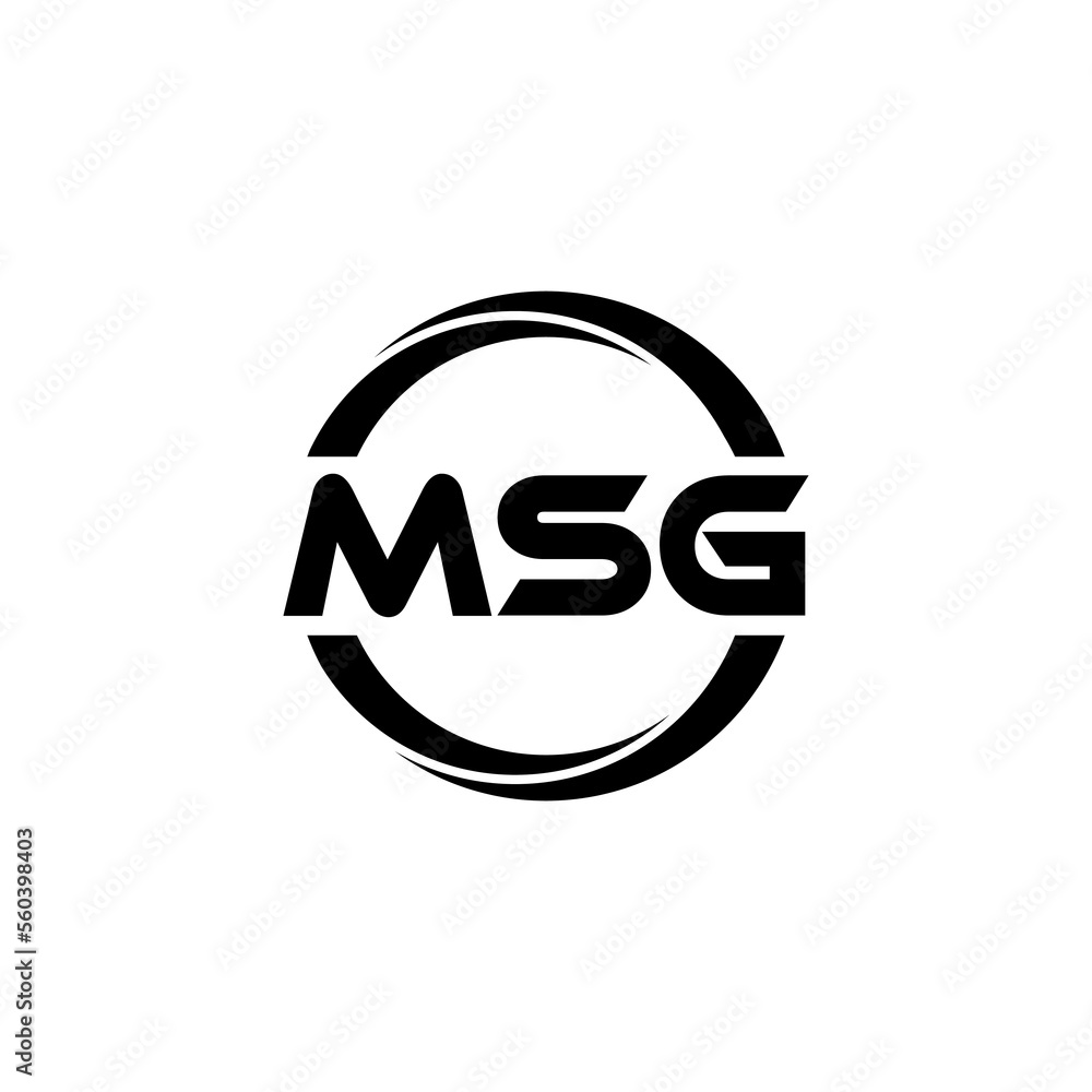 MSG letter logo design with white background in illustrator, cube logo ...