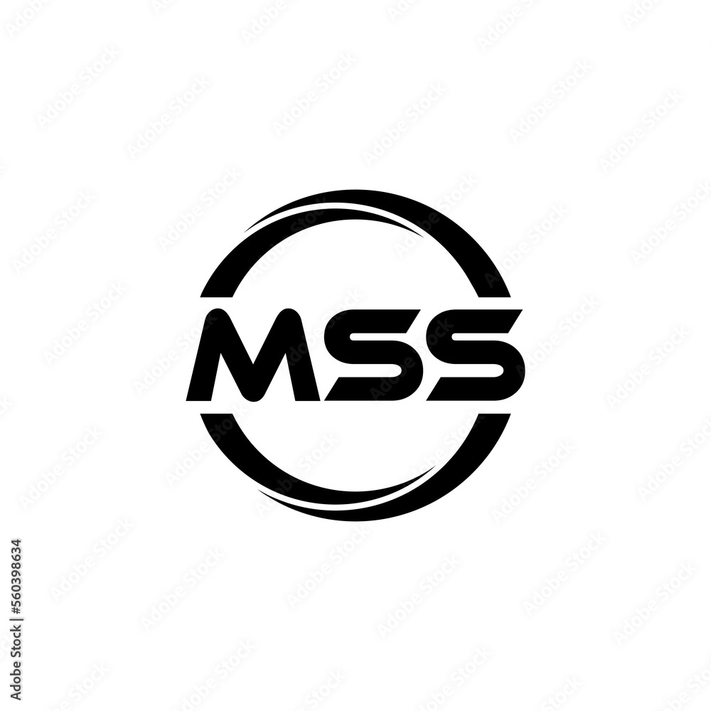 MSS letter logo design with white background in illustrator, cube logo ...