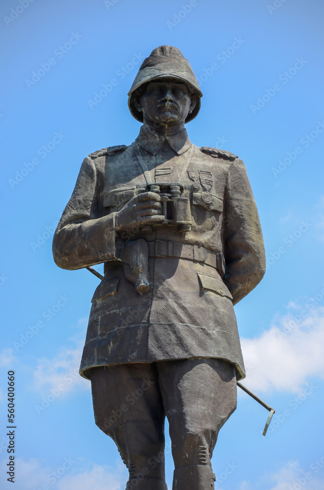 CANAKKALE, TURKEY, JULY 17, 2014: Statue of Mustafa Kemal Ataturk ...