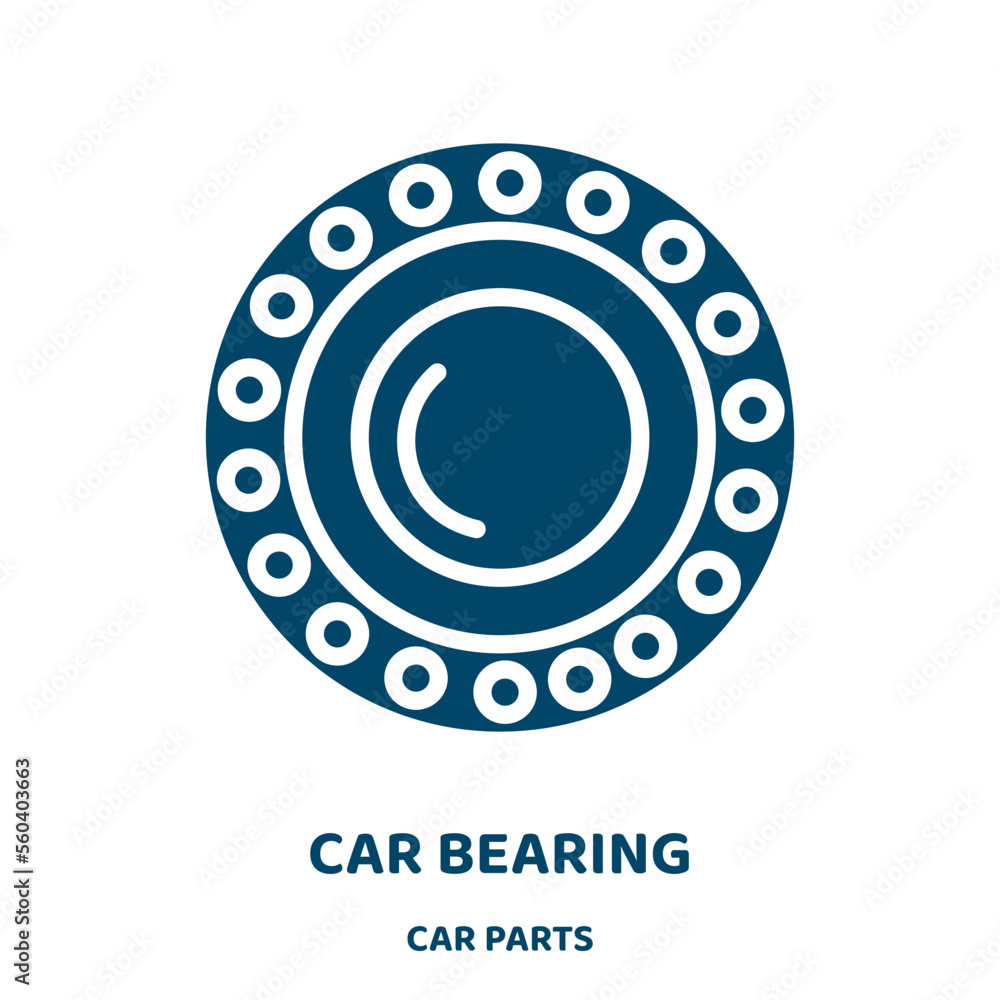 car bearing vector icon from car parts collection. bearing filled flat ...