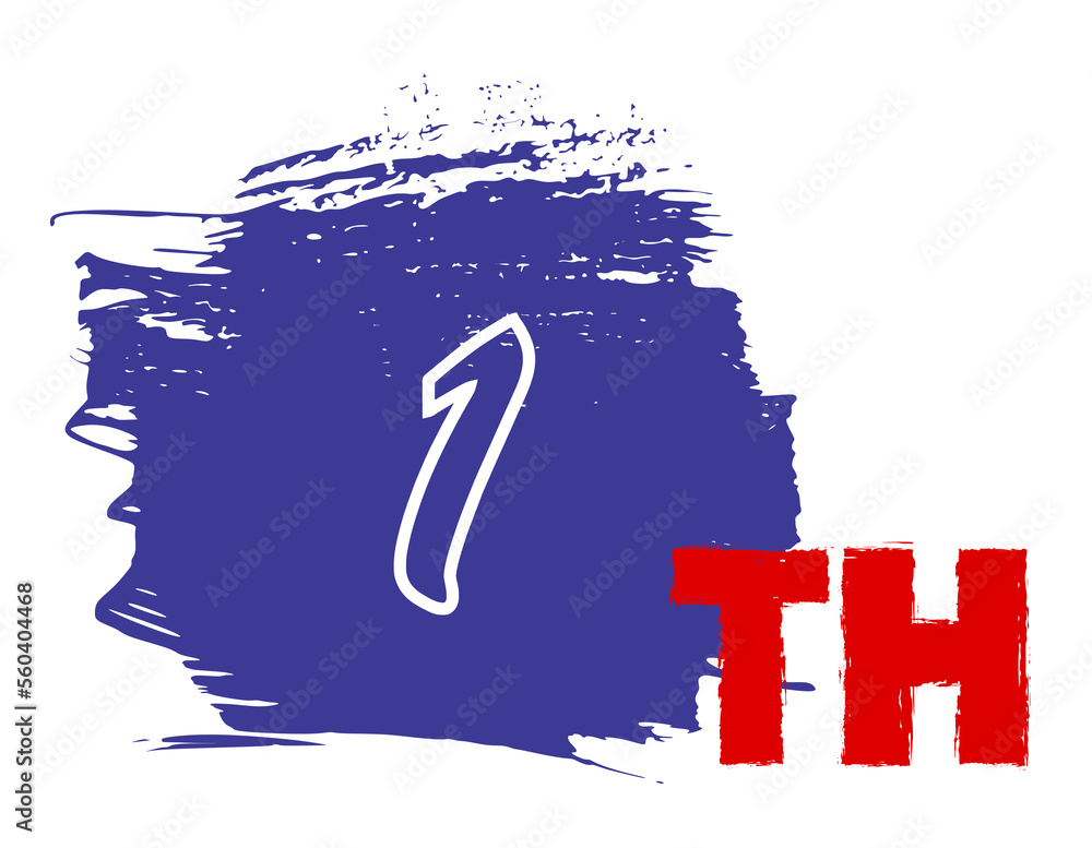 1th Ordinal Numbers counting vector art illustration Stock Vector ...