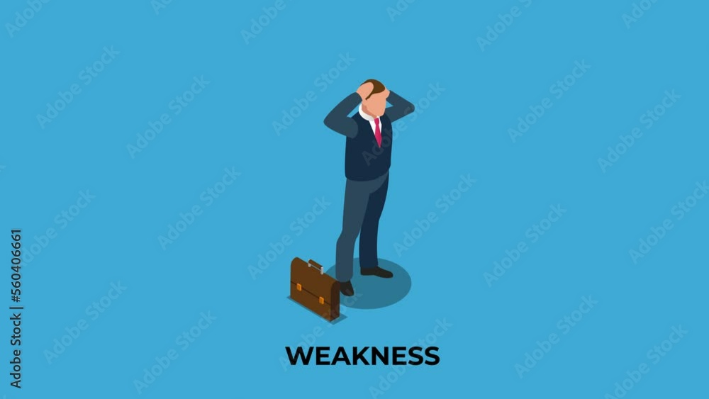 SWOT - strength, weakness, opportunities and threats isometric 3d ...