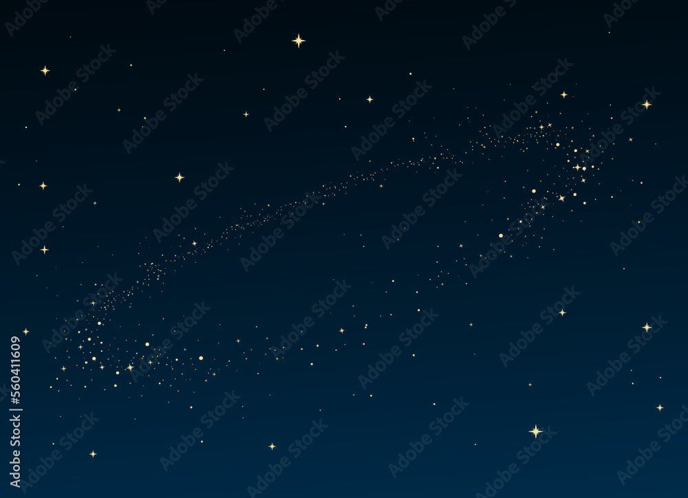 Deep space cartoon background with empty space, interstellar cosmic ...