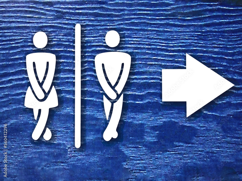public toilet sign board Stock Photo | Adobe Stock