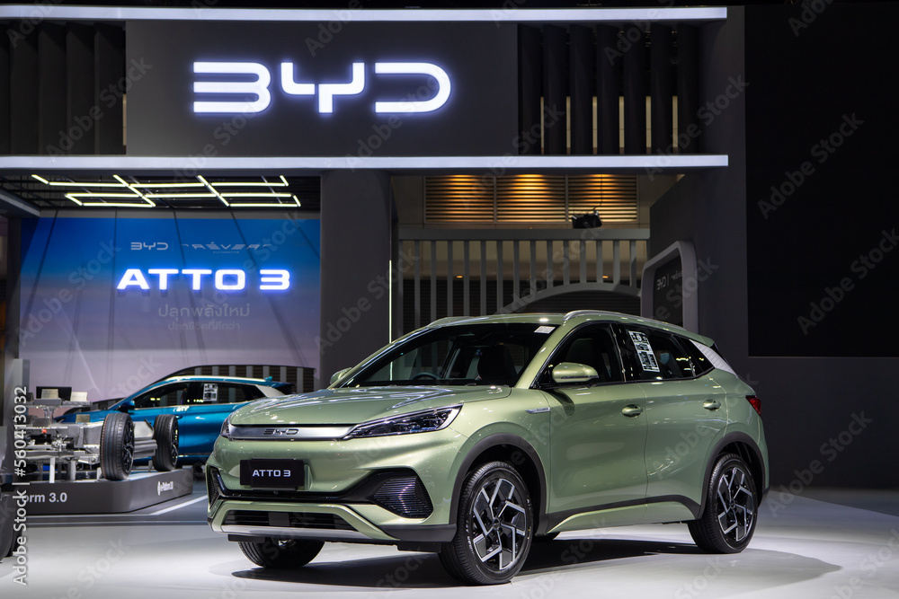BANGKOK - NOVEMBER 30: BYD ATTO 3 EV car on display at The 39th Thailand International Motor ...