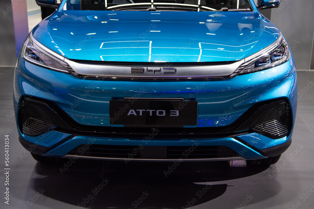 BANGKOK - NOVEMBER 30: BYD ATTO 3 EV car on display at The 39th Thailand International Motor ...