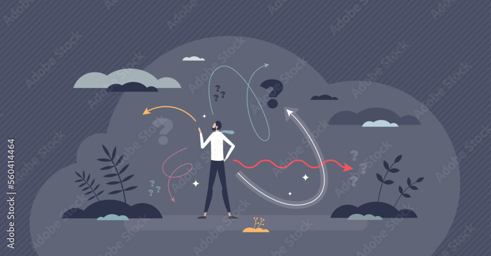 Decision making dilemma as choice confusion problem tiny person concept ...