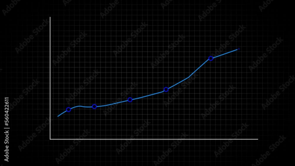 Graph chart growing animation. animated economics chart with black ...