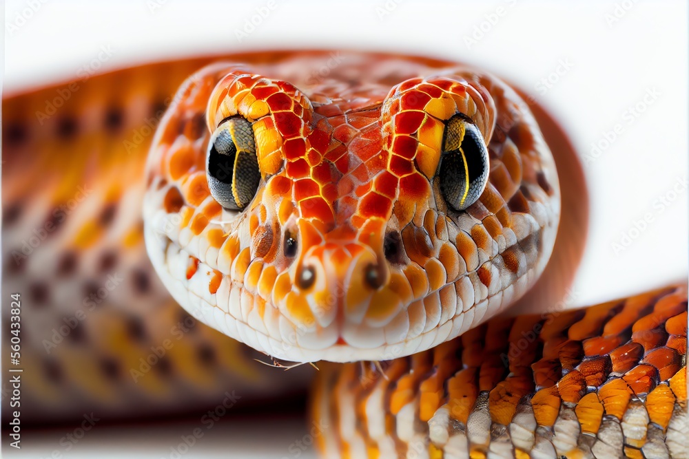 Corn snake looking at camera. Generative AI Stock Illustration | Adobe ...