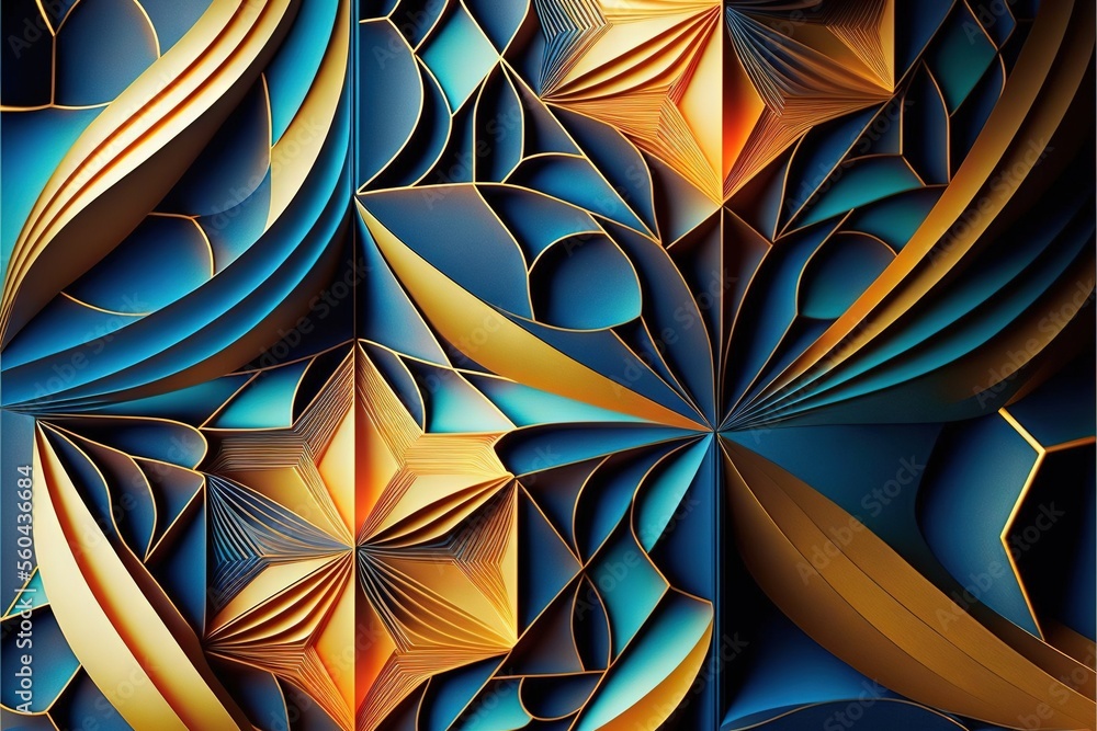 a computer generated image of a flower with a blue background and ...