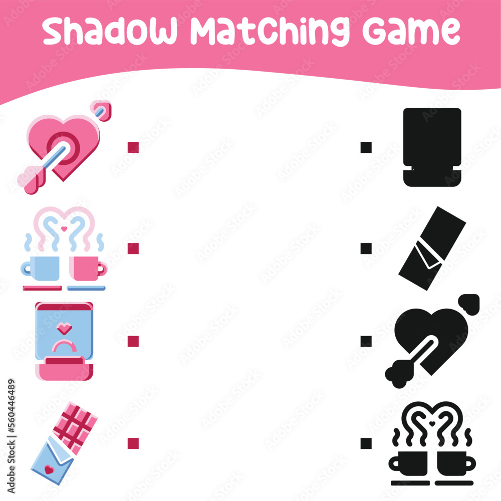 Find the correct shadow. Educational matching game for children. Kids ...