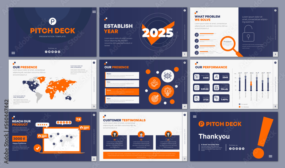 Modern presentation template Stock Vector | Adobe Stock