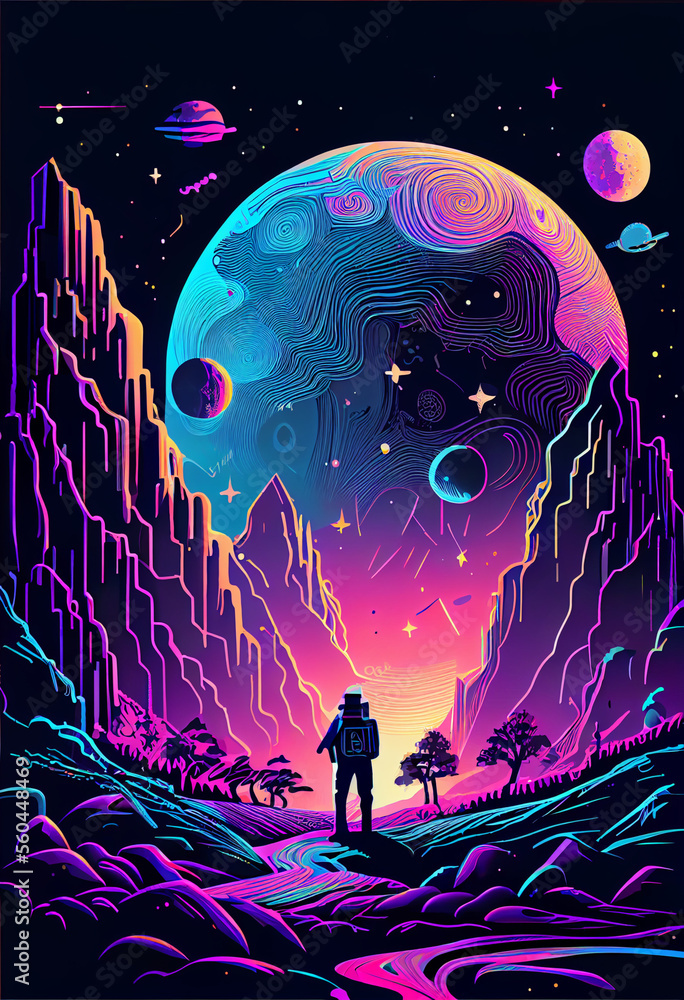 moon landscape galaxy space shuttle space exploration ,psychedelic ...