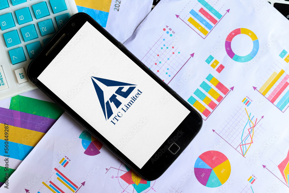 ITC limited logo on smartphone screen Stock Photo | Adobe Stock
