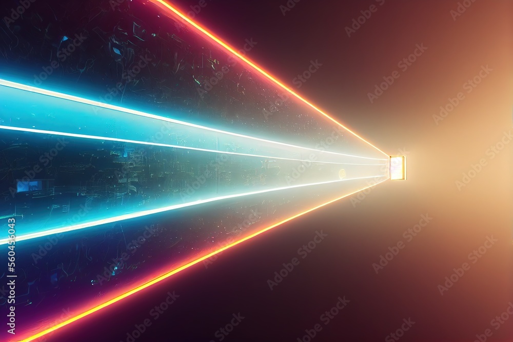 Futuristic data flow, data transfer technology. Cyberpunk, big data and ...