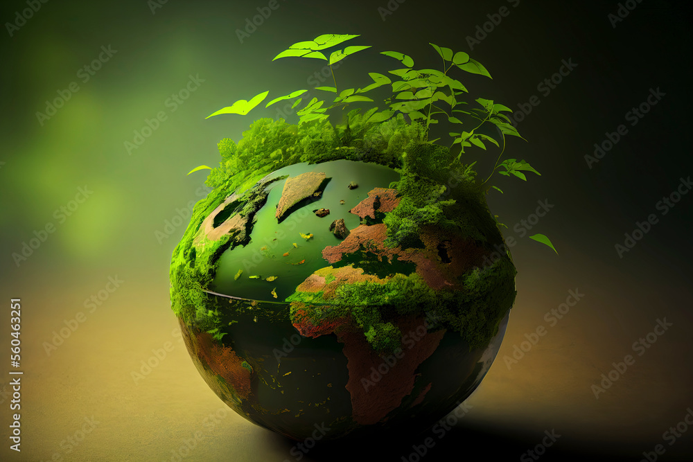 Green environmental earth Stock Illustration | Adobe Stock