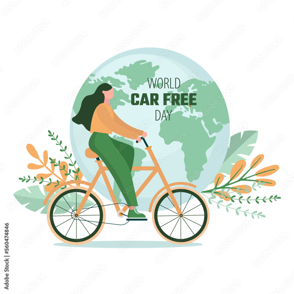 World Car Free Day. Campaign to reduce the use of cars to reduce the ...