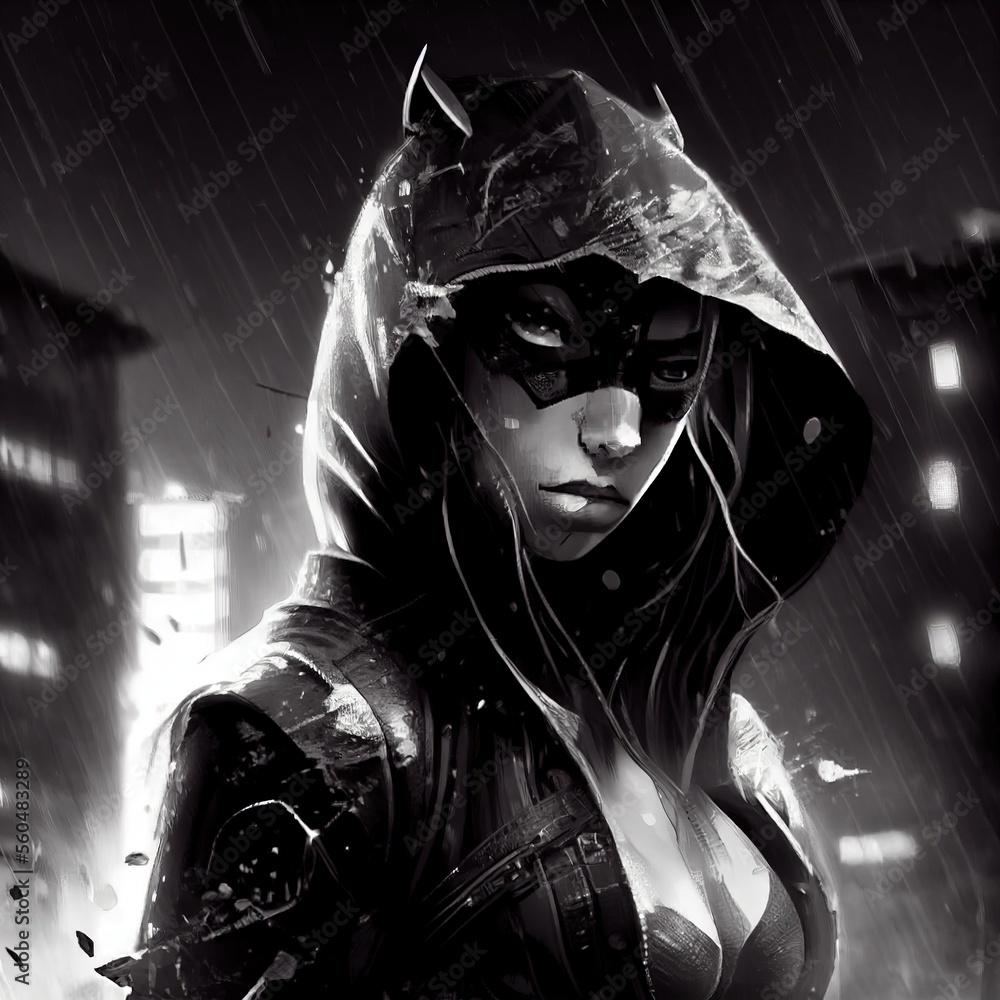 Portrait of a sci-fi cyberpunk warrior. High-tech futuristic man from ...