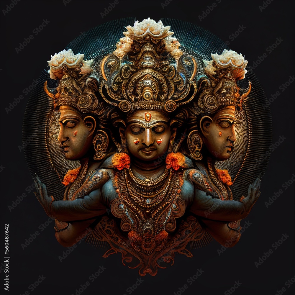 Hindu God brahma illustration generative ai Stock Illustration | Adobe ...