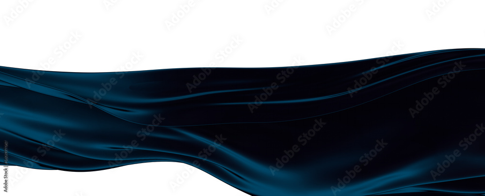 fabric 3D render abstract background of smooth lines of spline blue ...