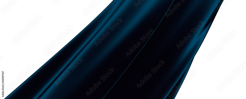 fabric 3D render abstract background of smooth lines of spline blue ...