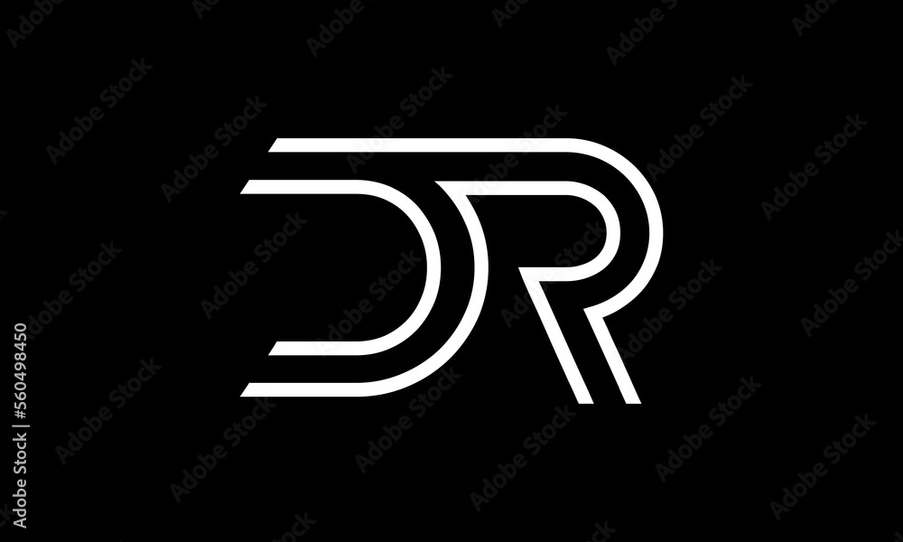 DR logo design. Initial letter DR logo design. DR logo monogram design ...