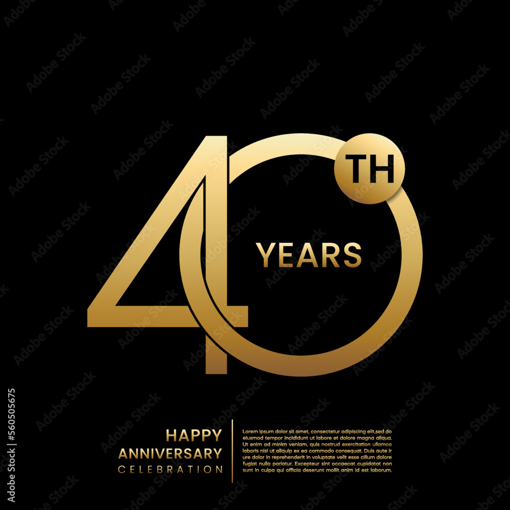 40th anniversary celebration logo design concept. Logo Vector Templates ...