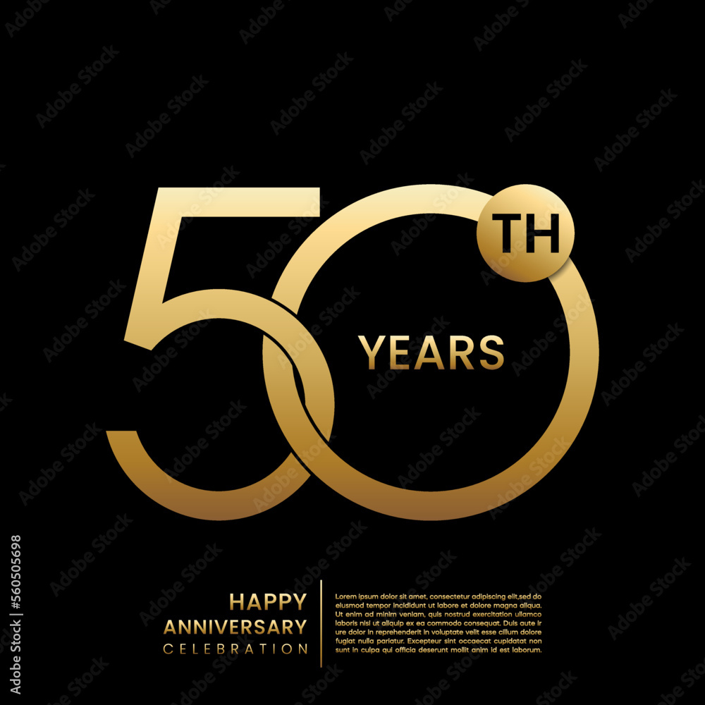 50th anniversary celebration logo design concept. Logo Vector Templates ...