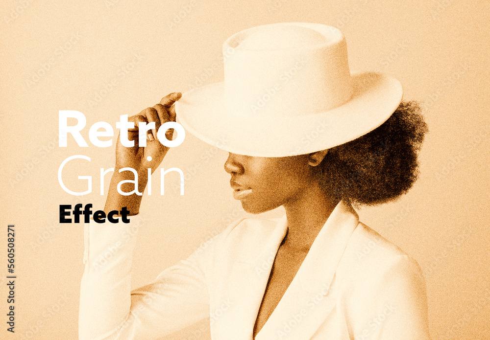 Retro Grain Effect Stock Template | Adobe Stock