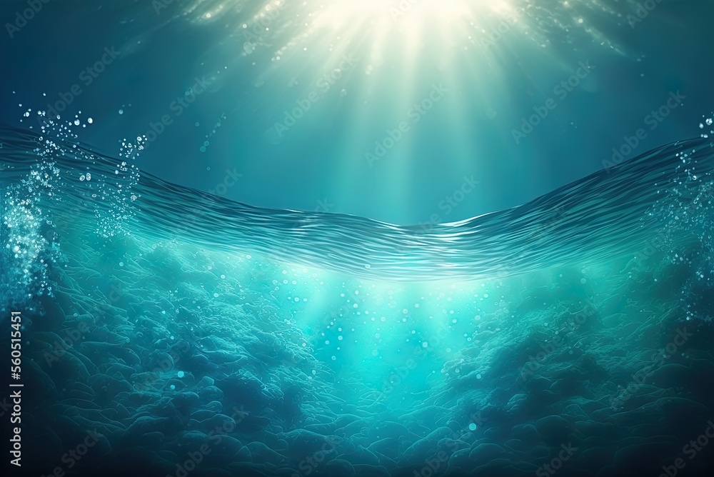 ภาพประกอบสต็อก surface of water, ocean, sea, pool, and undersea scenery ...