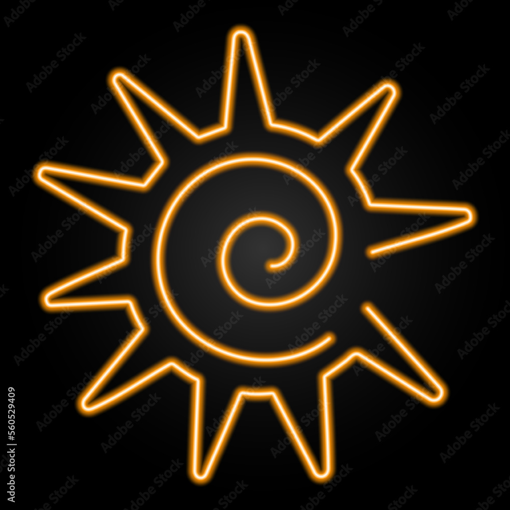 tribe symbol neon, modern glowing banner design, colorful modern design ...