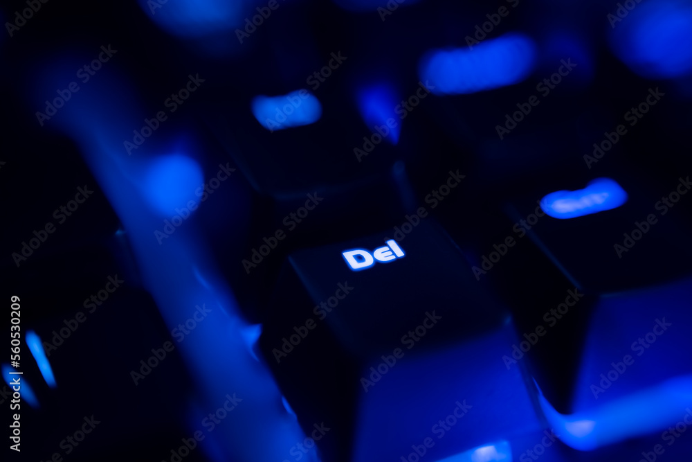 Gaming keyboard with LED backlit. Realistic computer keyboard.The ...