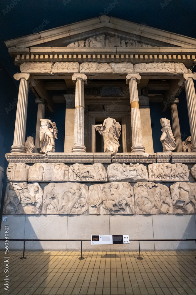 The British Museum. The Nereid Monument is a sculptured tomb from ...