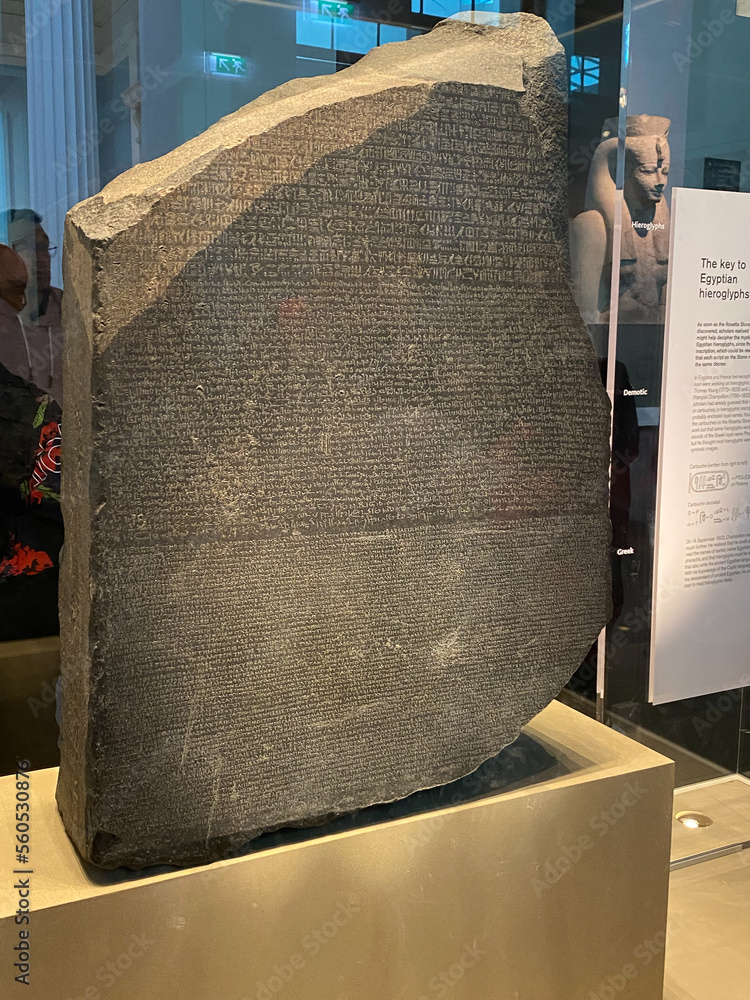 The British Museum. The Rosetta Stone, key to the decipherment of ...
