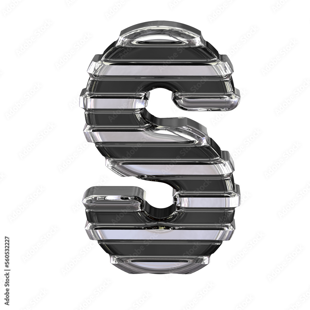 Black and silver symbol. letter s Stock Illustration | Adobe Stock