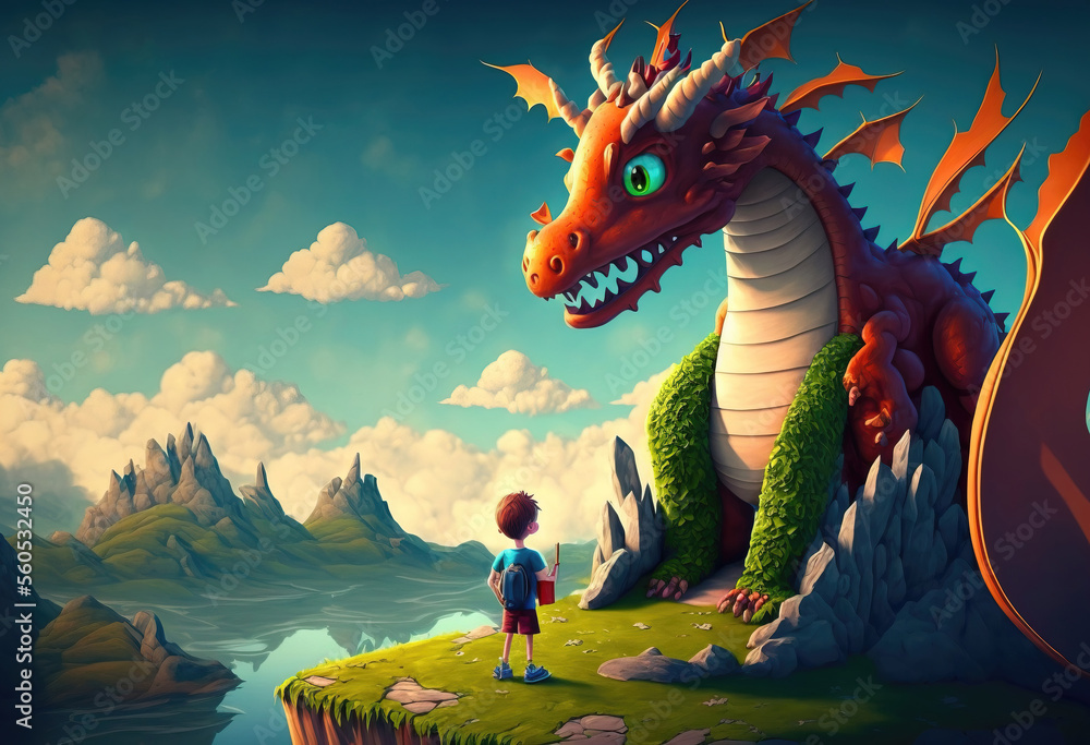 Fantasy creature. cartoon color story. sketch art for artist creativity ...