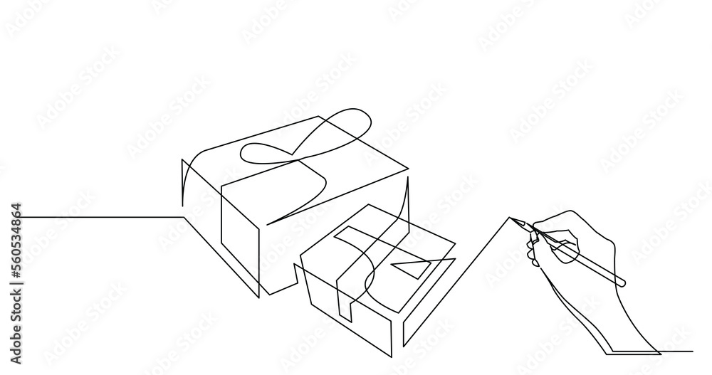 hand drawing business concept sketch of gift boxes - PNG image with ...