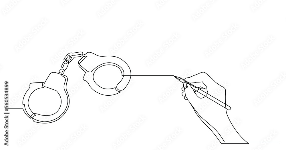 hand drawing business concept sketch of handcuffs - PNG image with ...