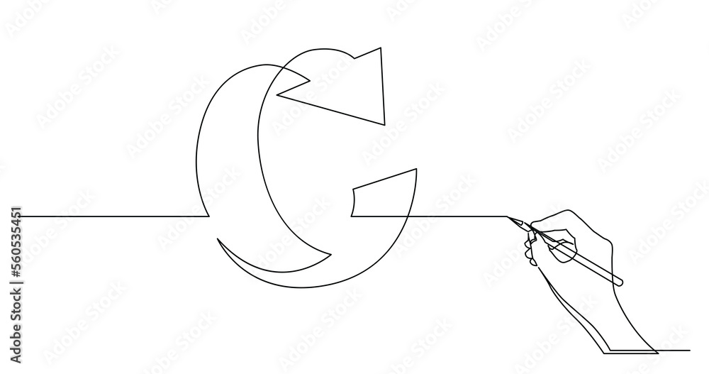 hand drawing business concept sketch of reload arrow - PNG image with ...