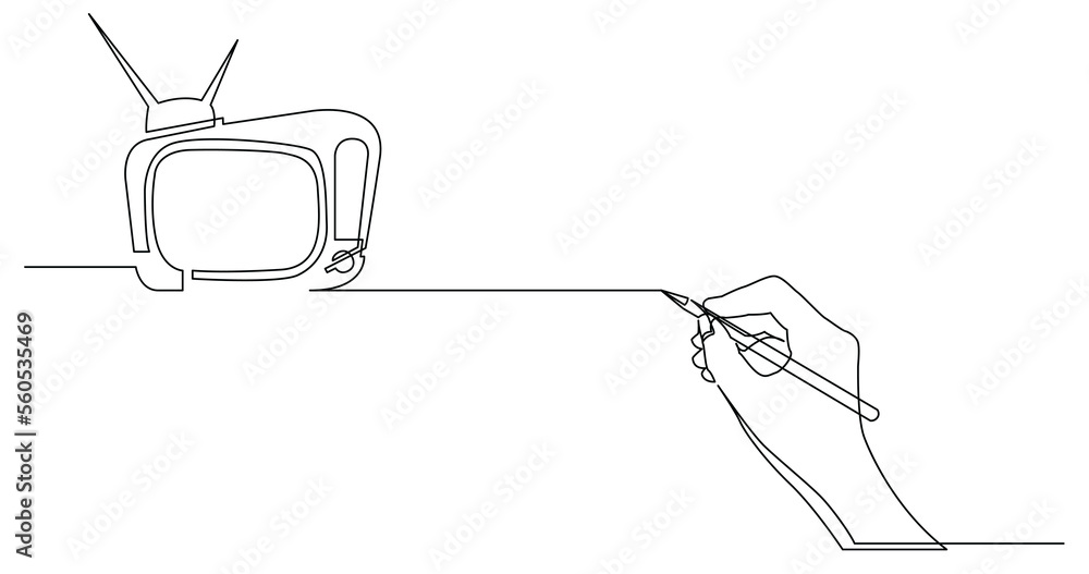 hand drawing business concept sketch of retro tv - PNG image with ...